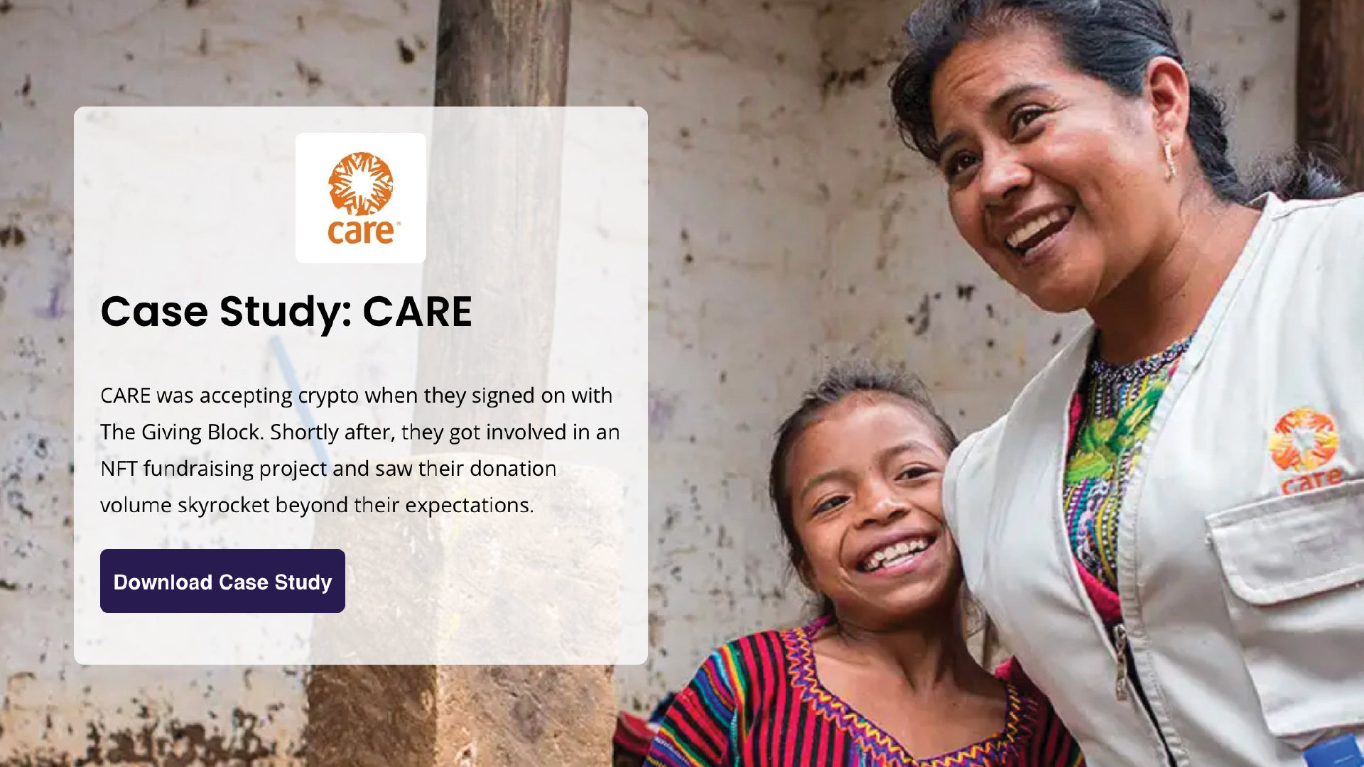 Case Study: CARE - The Giving Block