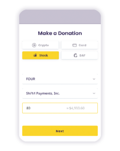 Stock Donations - The Giving Block